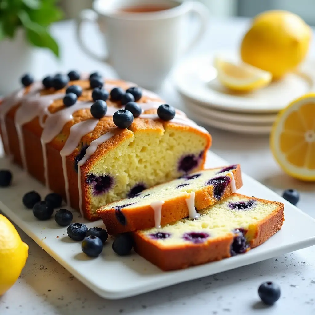 Lemon Blueberry Loaf Cake Recipe – Zesty Citrus Bliss - cakeinspire.com